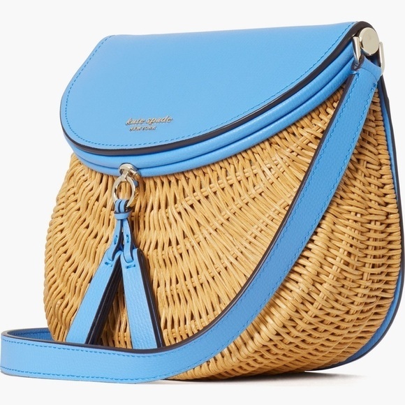 kate spade | Bags | Kate Spade New York Catch Medium Wicker Crossbody ...